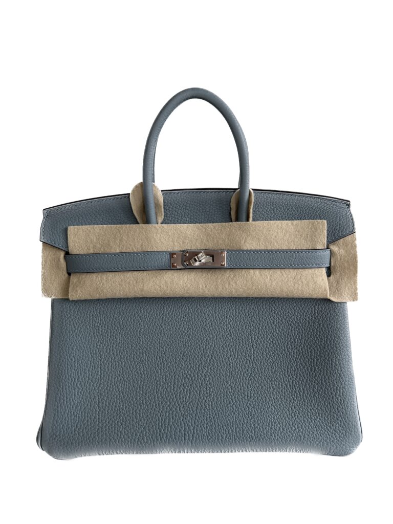 Hermès Birkin 25 Bleu Lin/Beige Weimer Togo Silver Hardware – AG ...