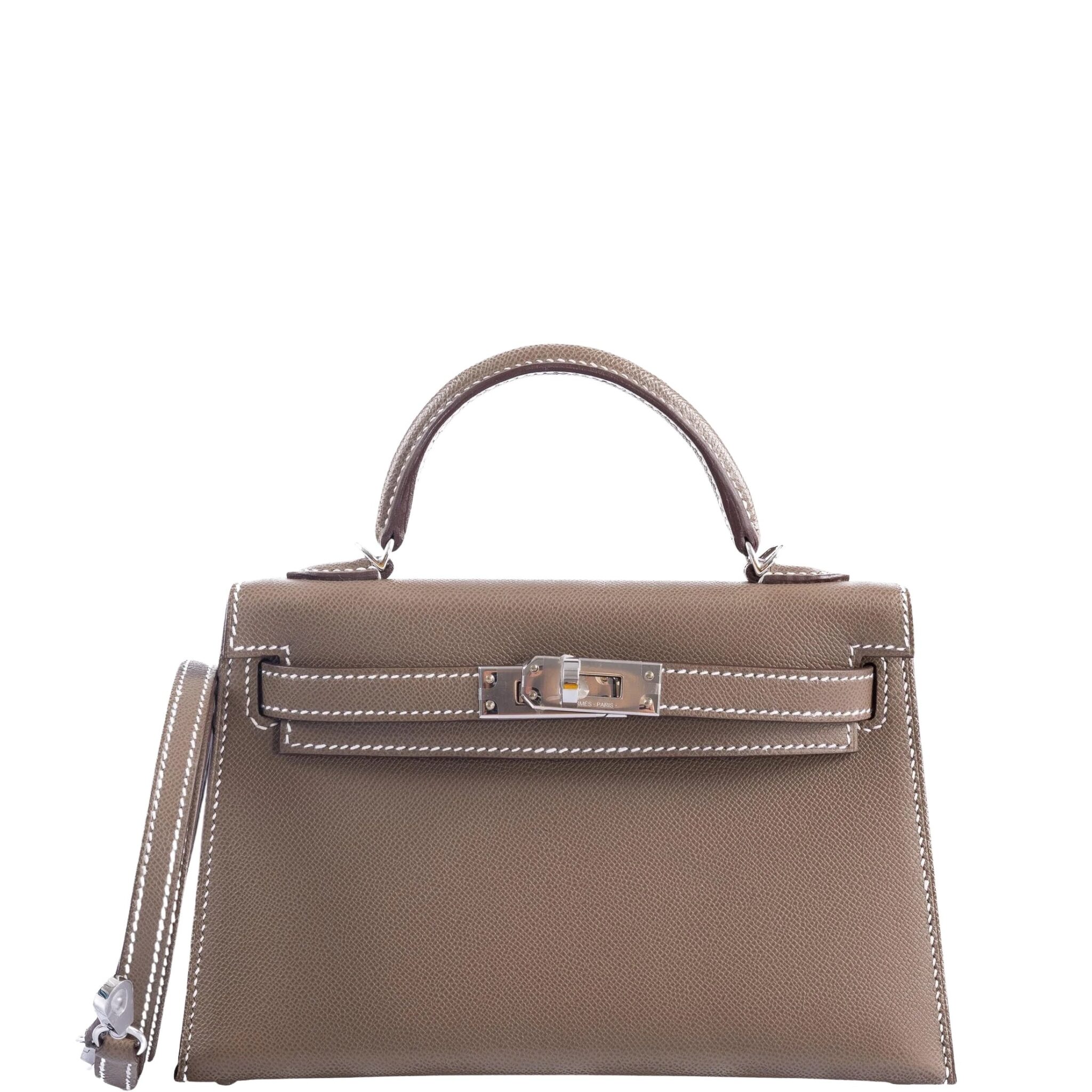 Hermès Mini Kelly 20 Etoupe Madame With Silver Hardware – AG Concierge Fzco
